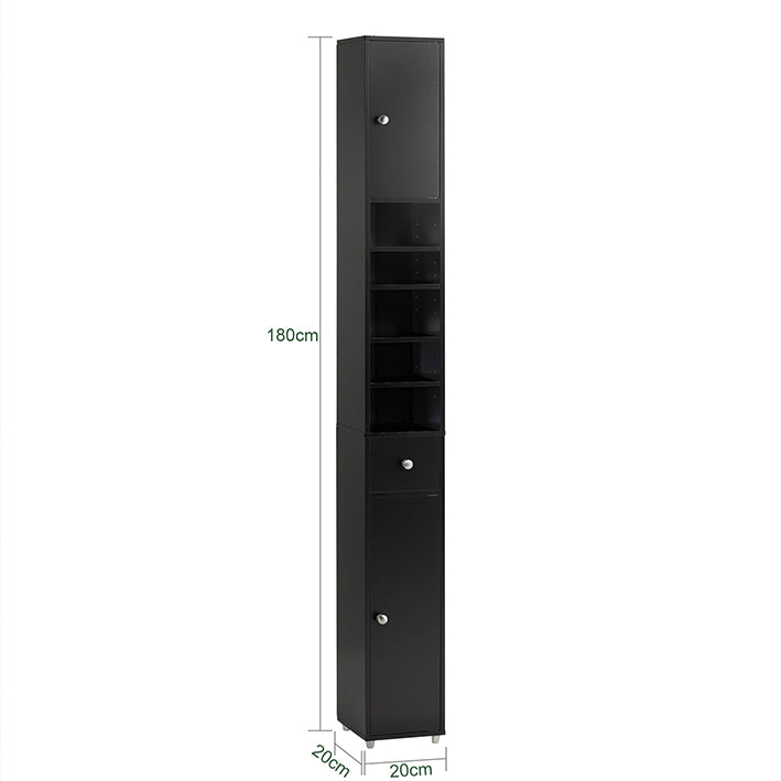 SoBuy | Bad Hochschrank | Badschrank | Badregal Schwarz | BZR34-SCH ...